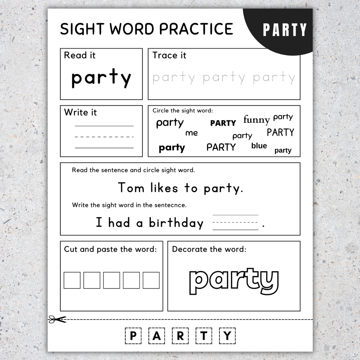 Noun Sight Words: 95 Nouns, Sight Words Worksheets, [SET 1] - Made By ...