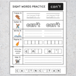 Fry Sight Words, 501-600: Sight Words Worksheets, NO PREP, [SET 2 ...