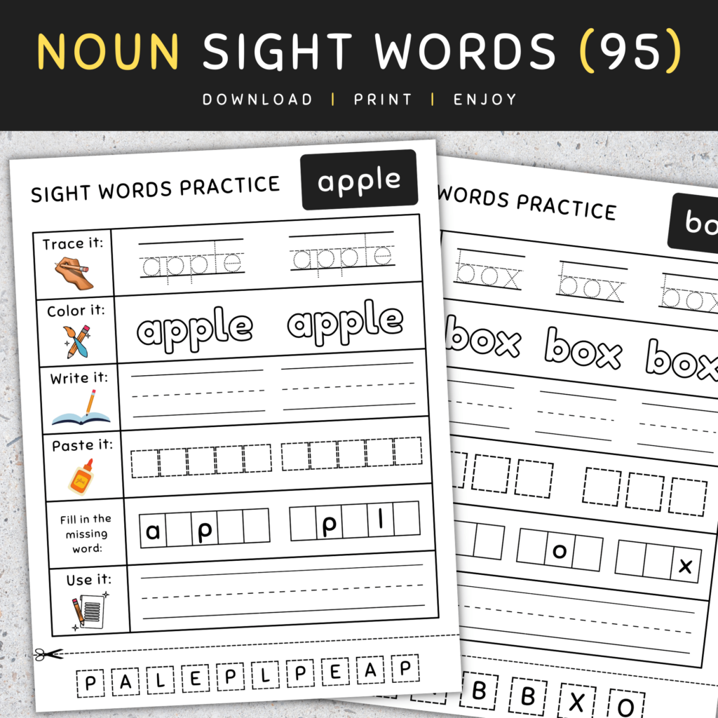 Fry Sight Words: Read, Trace & Write Worksheets, NO PREP, #1-300, [SET ...