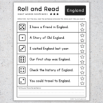 8th 100 Fry Sight Words: Roll & Read Sight Words, Fluency Worksheets ...