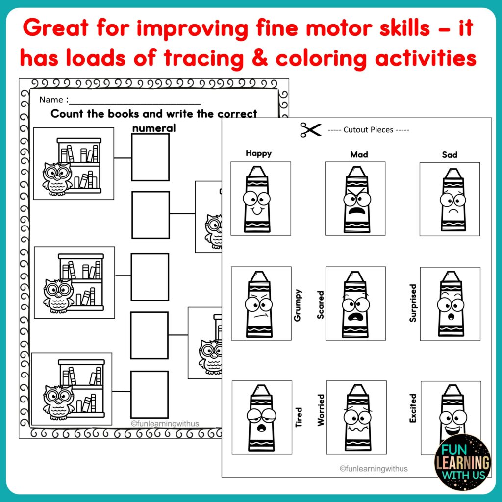 Back to School Packet for Preschool& Pre-K Early Finishers Activity ...