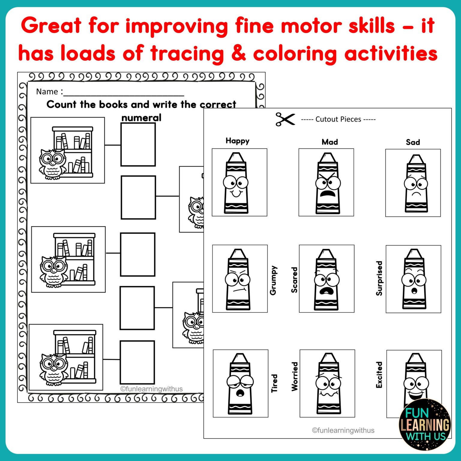 Back to School Packet for Preschool& Pre-K Early Finishers Activity ...