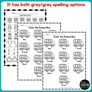 Back to School Packet for Preschool& Pre-K Early Finishers Activity ...