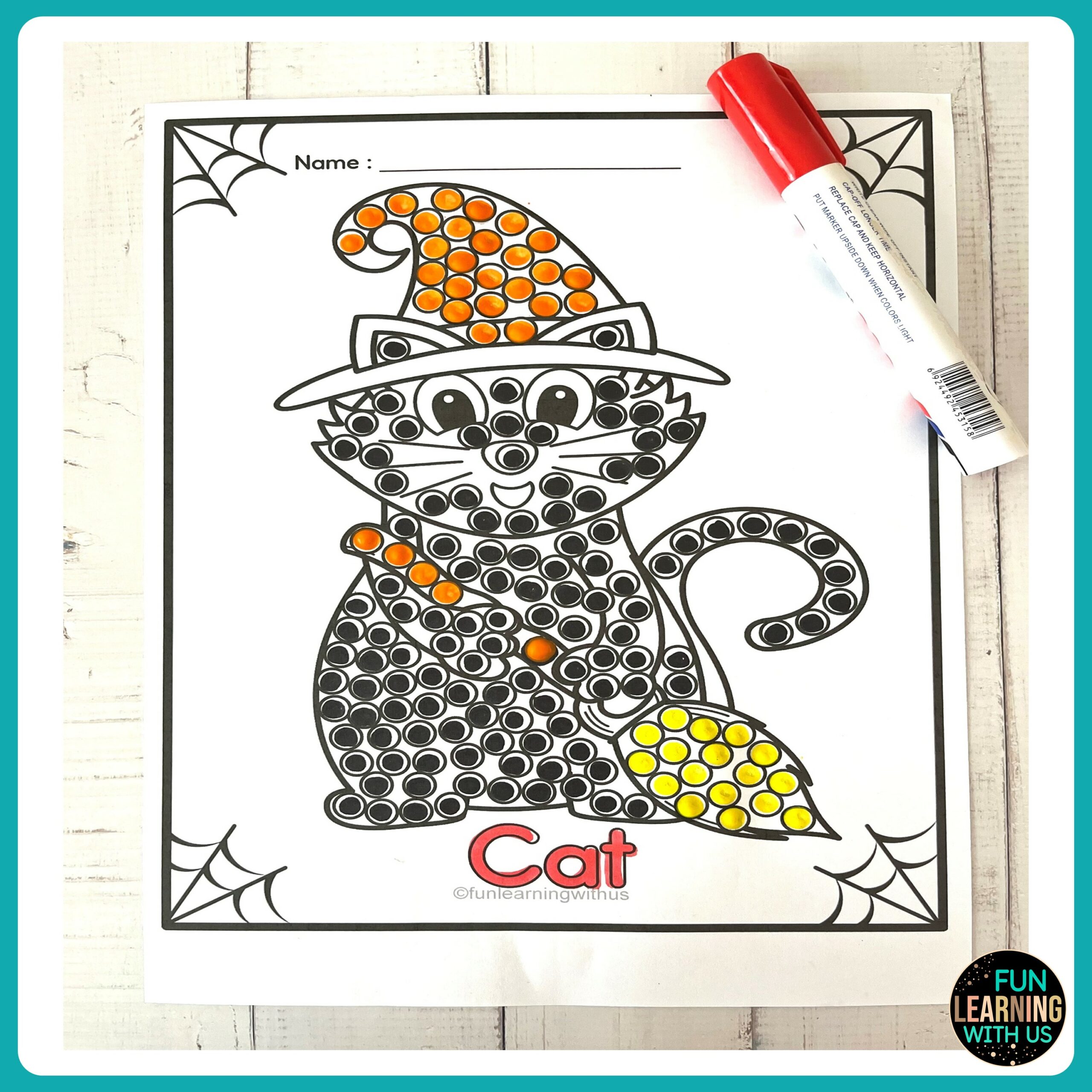 Halloween Q-Tip Crafts | Fine Motor Cotton Swab Activity | Made By Teachers