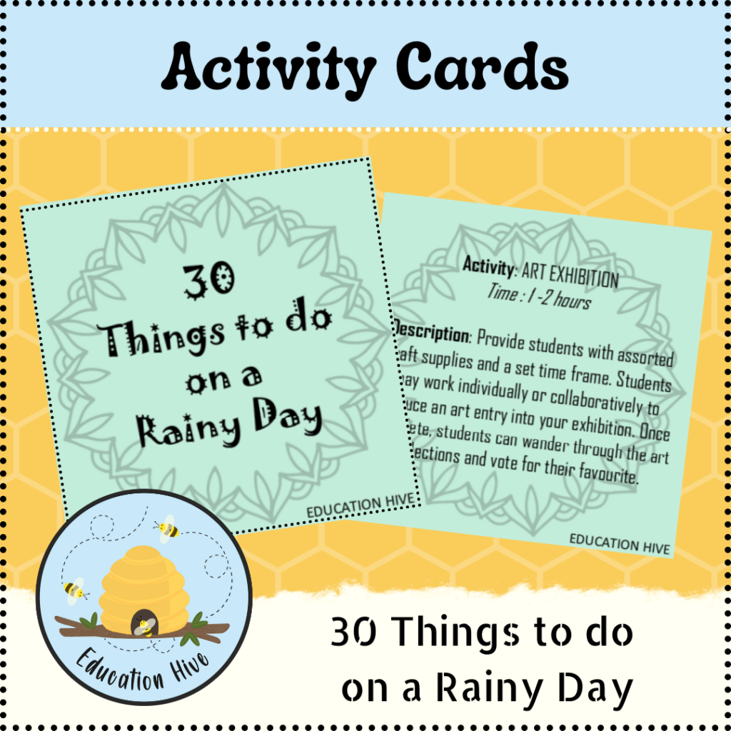 Rainy Day Activity Cards - engaging for all ages | Made By Teachers