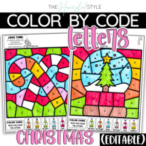 Color by Letter Recognition Practice Activities Fall Editable | Made By ...