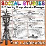 United States Landmarks Social Studies Reading Comprehension Passages K ...