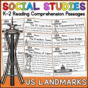 United States Landmarks Social Studies Reading Comprehension Passages K ...