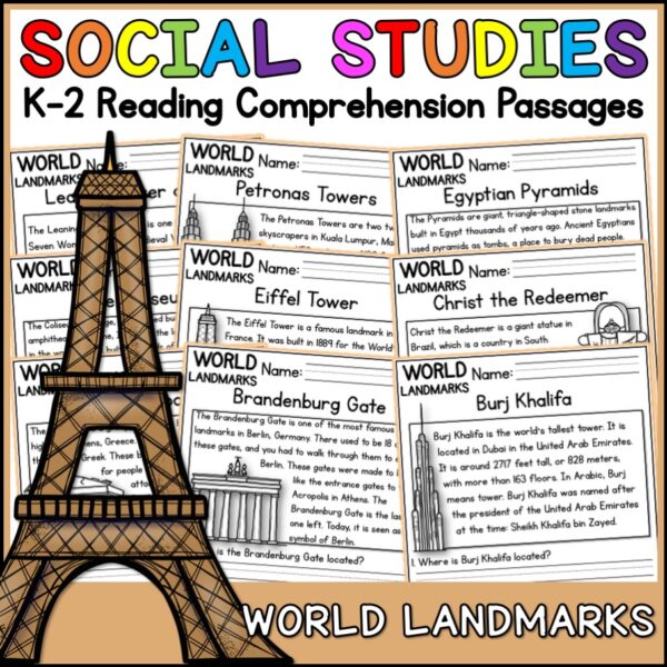 New World Explorers Social Studies Reading Comprehension Passages K-2 ...