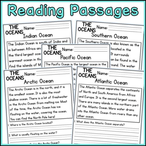 Oceans Social Studies Reading Comprehension Passages K-2 | Made By Teachers