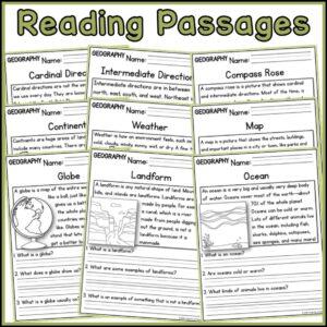Geography Social Studies Reading Comprehension Passages K-2 - Made By ...