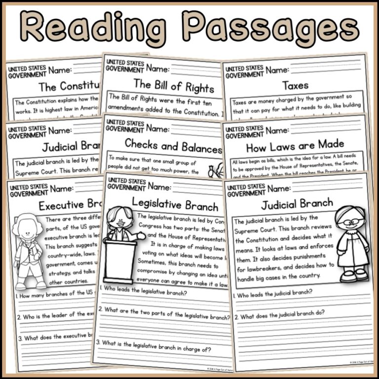 US Government Social Studies Reading Comprehension Passages K 2 Made us-government-social-studies-reading-comprehension-passages-k-2-made