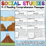 Landforms Social Studies Science Reading Comprehension Passages K-2 ...