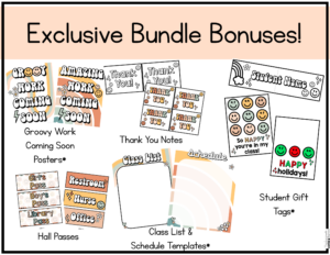 Retro Boho Classroom Decor Bundle | Made By Teachers
