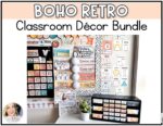 Retro Boho Classroom Decor Bundle | Made By Teachers