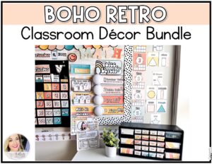 Retro Boho Classroom Decor Bundle | Made By Teachers