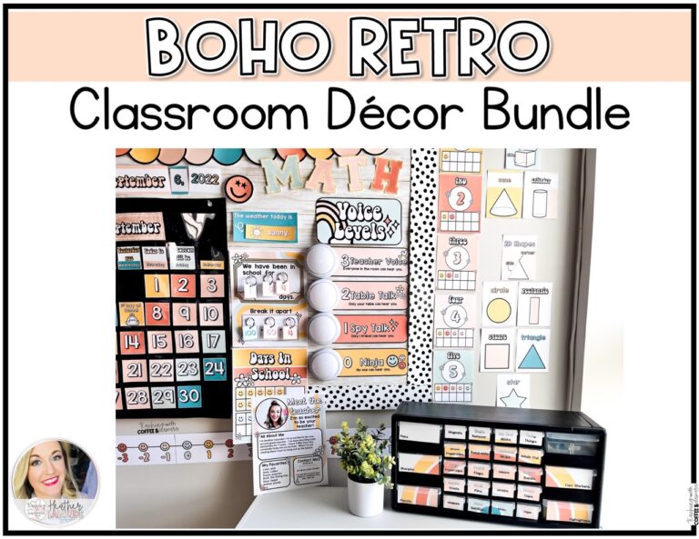 Retro Boho Classroom Decor Bundle | Made By Teachers