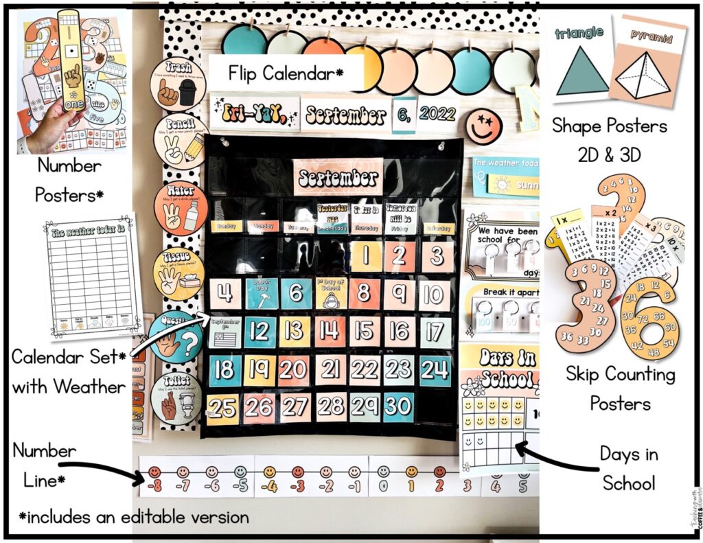 Retro Boho Classroom Decor Bundle | Made By Teachers