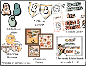 Retro Boho Classroom Decor Bundle - Made By Teachers