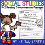 4th of July Reading Comprehension Passage FREEBIE K-2 Social Studies ...