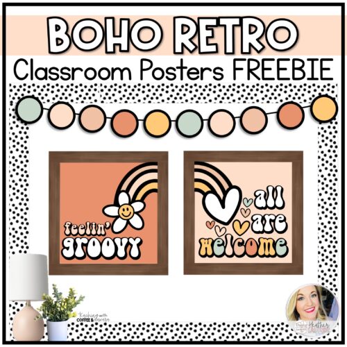 Retro Classroom Decor Boho FREEBIE - Made By Teachers