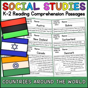 Countries Around the World Social Studies Reading Comprehension K-2 ...