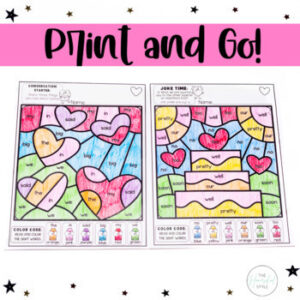 Valentine's Day Color by Sight Word Practice Editable Activities | Made ...