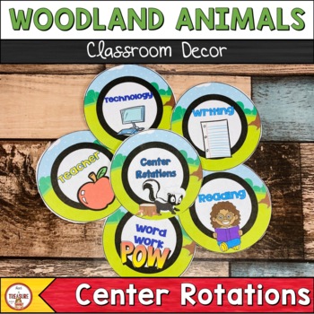 Woodland Animal Theme Classroom Decor | Center Rotation Signs - Made By ...