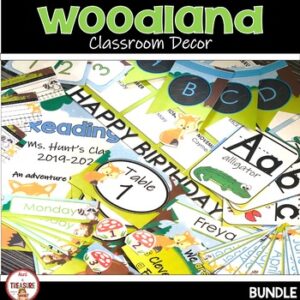 Camping Theme and Woodland Animals Classroom Decor BUNDLE | Made By ...