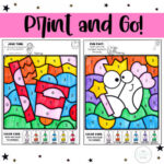 Dental Health Color by Number Recognition Worksheets Editable | Made By ...