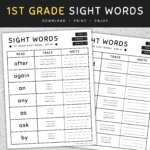 1st Grade Sight Words: Read, Trace & Write Worksheets & Activities ...