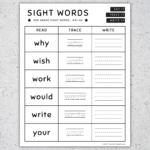 2nd Grade Sight Words: Read, Trace & Write Worksheets & Activities ...