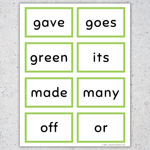 Sight Words Flashcards: 2nd Grade Sight Words | Made By Teachers