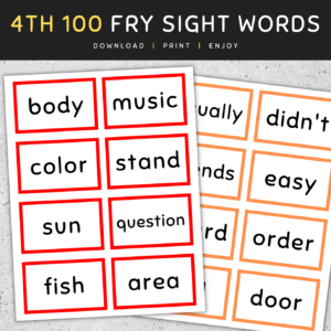 Fry Sight Words Flash Cards: Fry's Fourth 100 Sight Words, 301-400 ...
