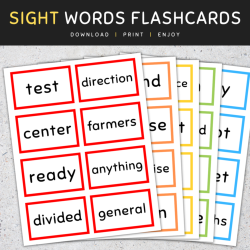 4th 100 Fry Sight Words: Word Search, Sight Words Practice Game, [SET 6 ...