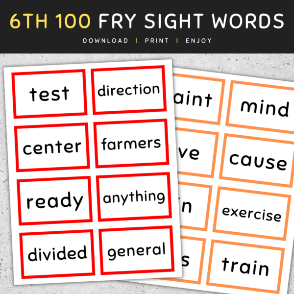 Fry Sight Words Flash Cards: Fry's Sixth 100 Sight Words, 501-600 ...