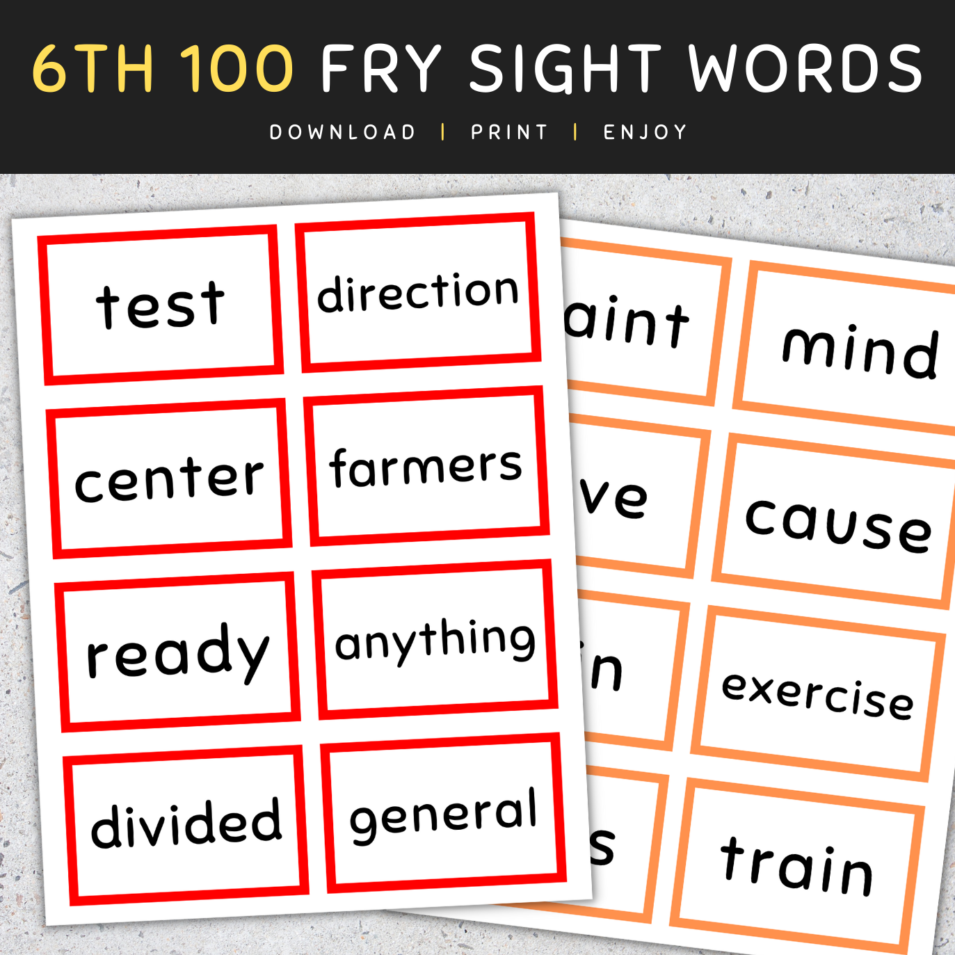 Fry Sight Words Flash Cards: Fry's Sixth 100 Sight Words, 501-600 ...
