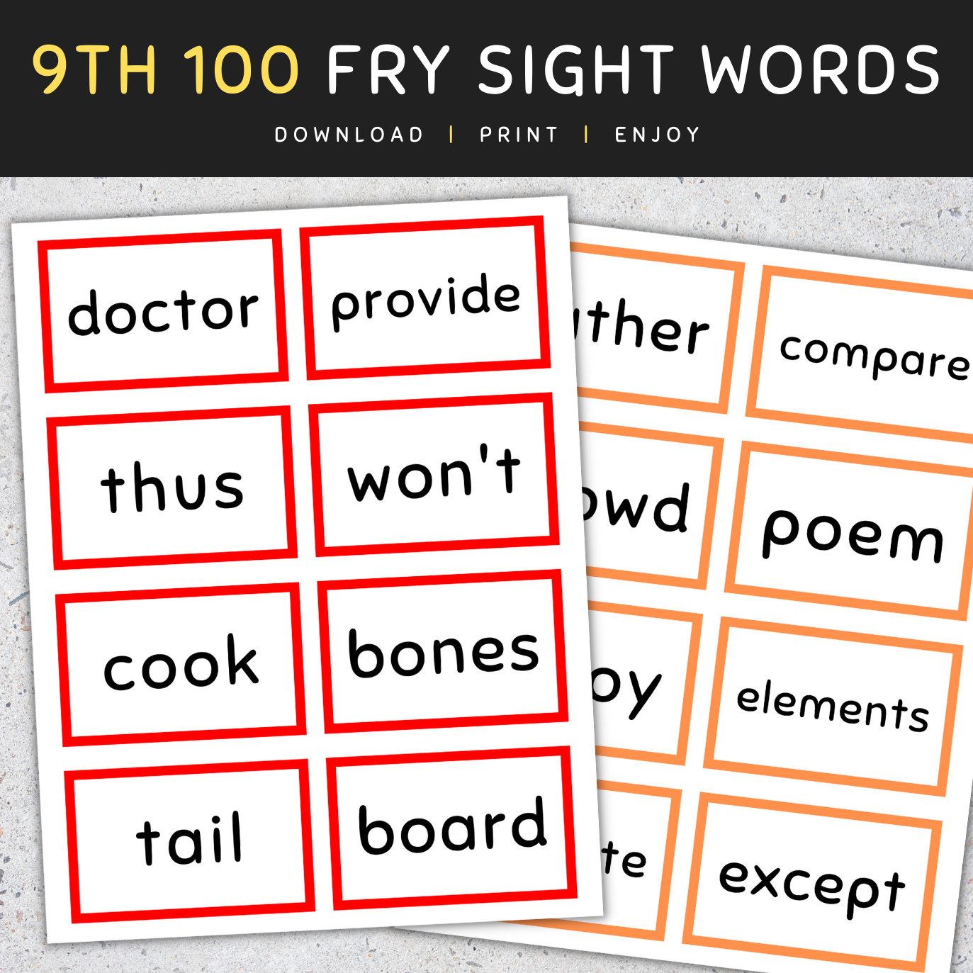Fry Sight Words Flash Cards: Fry's Ninth 100 Sight Words, 801-900 ...
