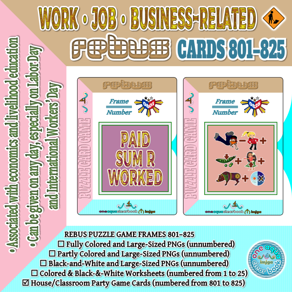 Fully Colored Rebus Puzzle Game Frames 101–125 PNGs | Made By Teachers
