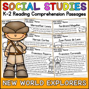 New World Explorers Social Studies Reading Comprehension Passages K-2 ...