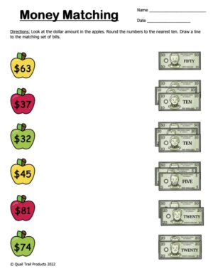 Rounding to the Nearest Ten-Apple Theme - Made By Teachers
