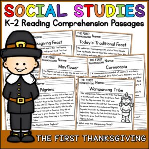 The First Thanksgiving Social Studies Reading Comprehension Passages K ...