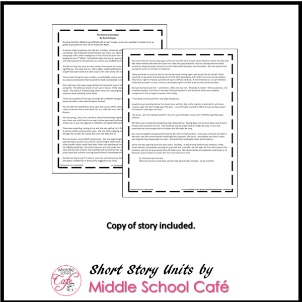 The Story of an Hour Short Story Unit Reading Guide - Made By Teachers