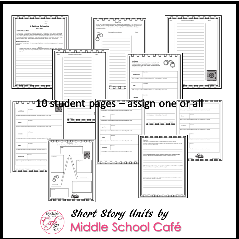 A Retrieved Reformation Short Story Unit Reading Guide - Made By Teachers
