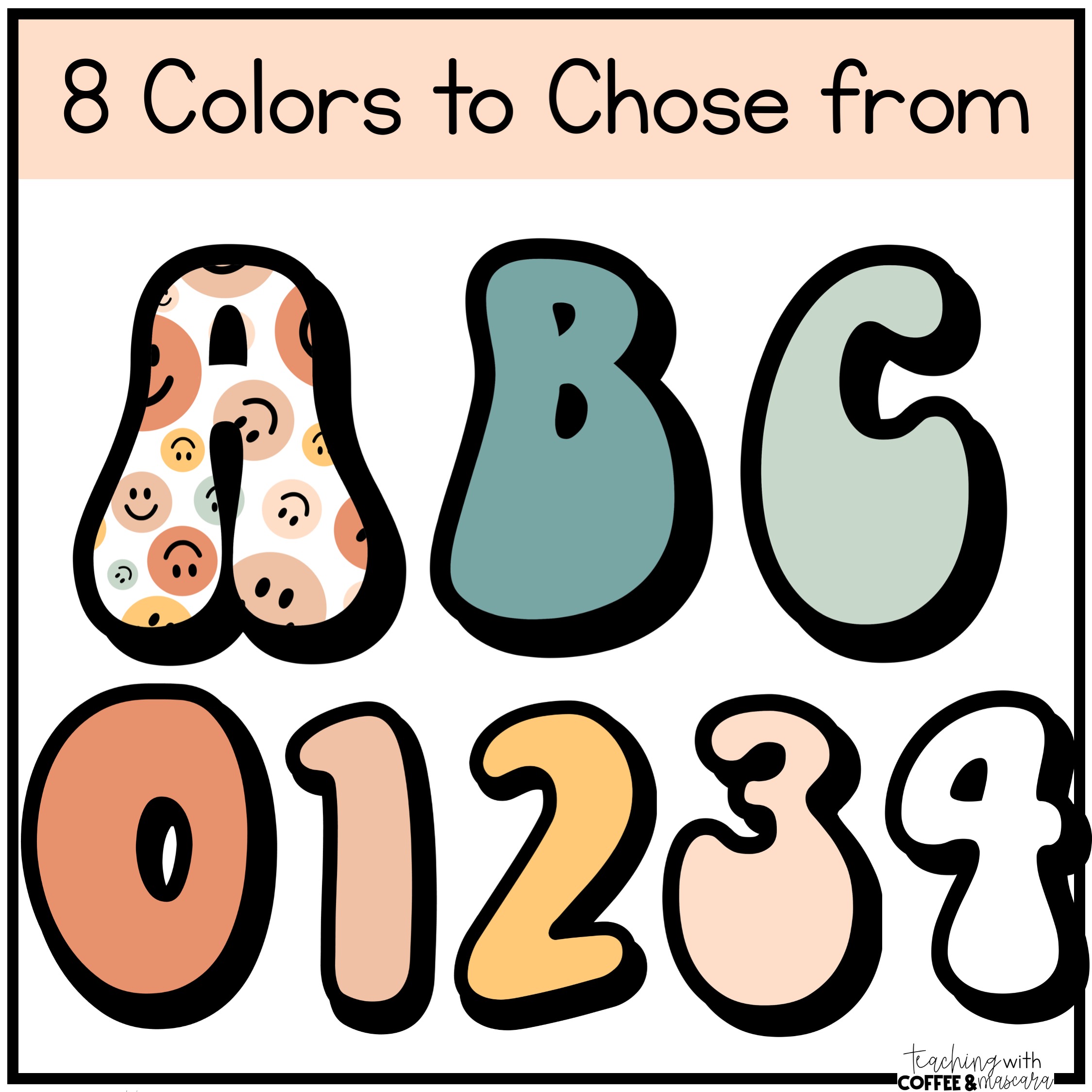 Bulletin Board Letters Boho Retro - Made By Teachers