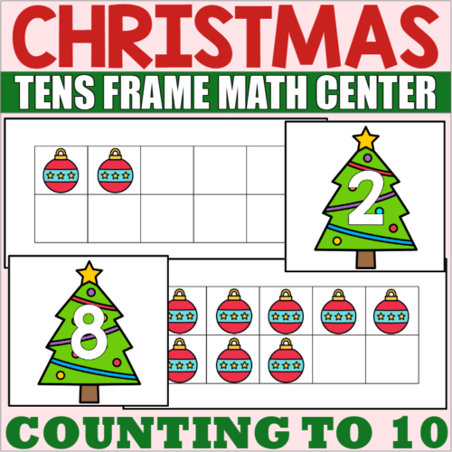Christmas Math Center Counting to Ten with Ten Frames | Made By Teachers
