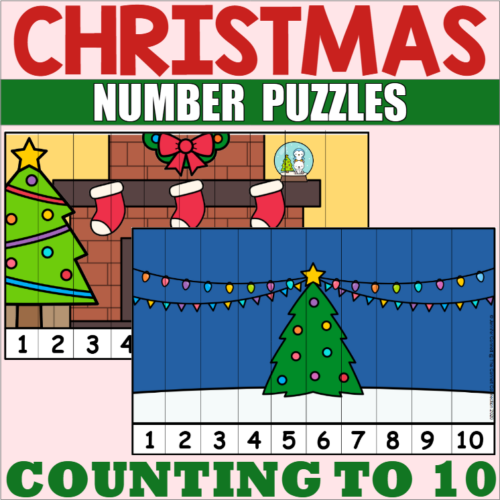 Christmas Counting Puzzles 1-10 | Made By Teachers