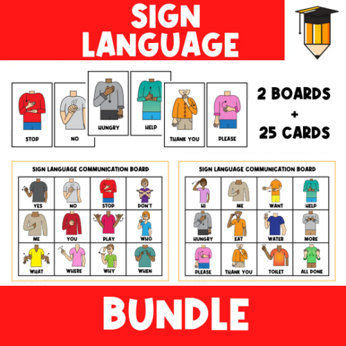 ASL Hand Signs | Sign Language Flashcards | Communication Boards | AAC ...