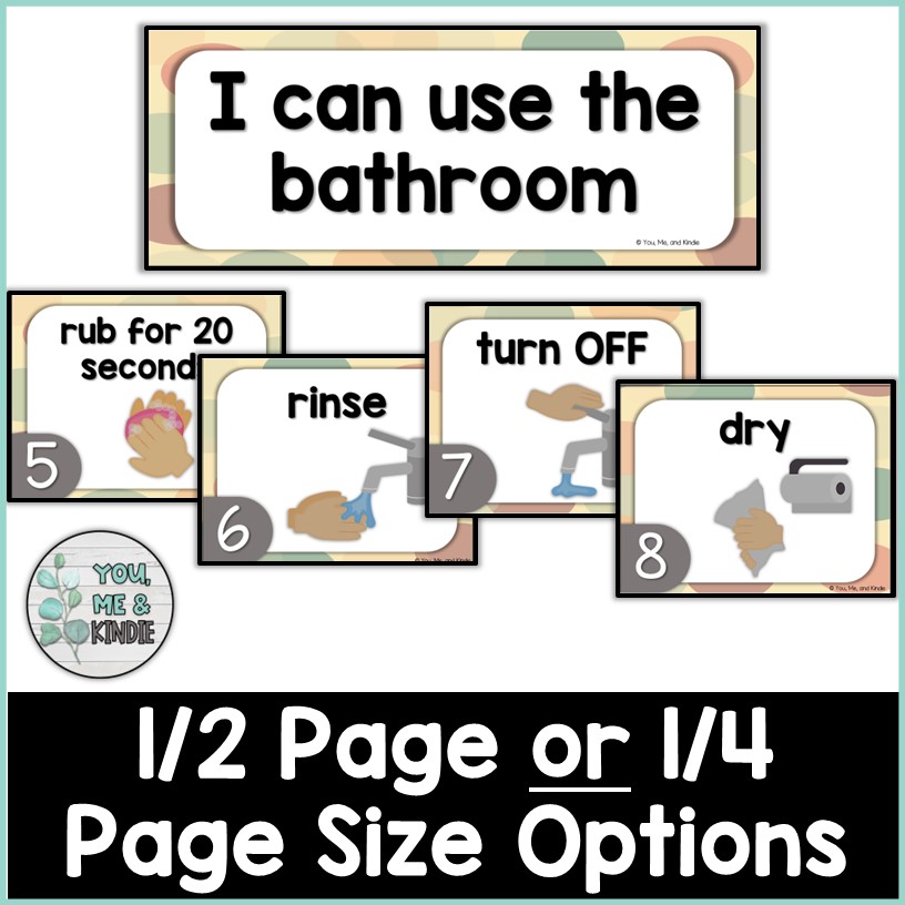 Bathroom Signs | Bathroom Rules Posters Boho | Made By Teachers