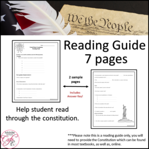 US Constitution Reading Guide - Made By Teachers